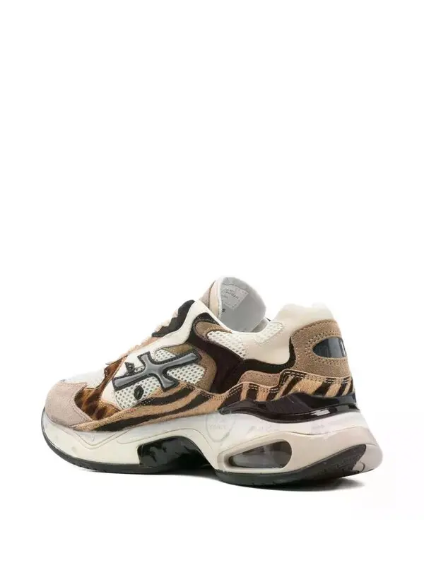 Premiata Sharky-d Tiger-print Sneakers - Neutrals
