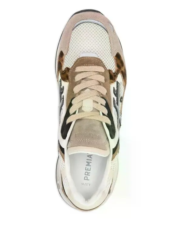 Premiata Sharky-d Tiger-print Sneakers - Neutrals