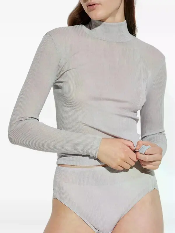 Hanro Ribbed Roll-neck Top