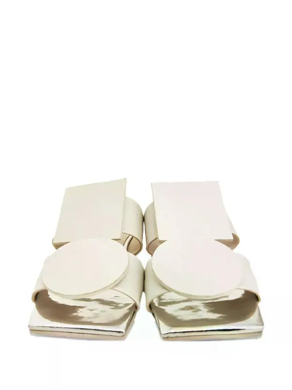 GLORIA COELHO Square-circle Flat Sandals