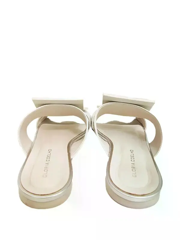 GLORIA COELHO Square-circle Flat Sandals