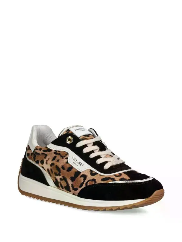 TWINSET Leopard Print Sneakers