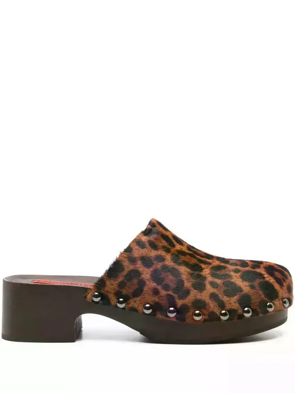 SIMONMILLER Leopard-print Heeled Mules