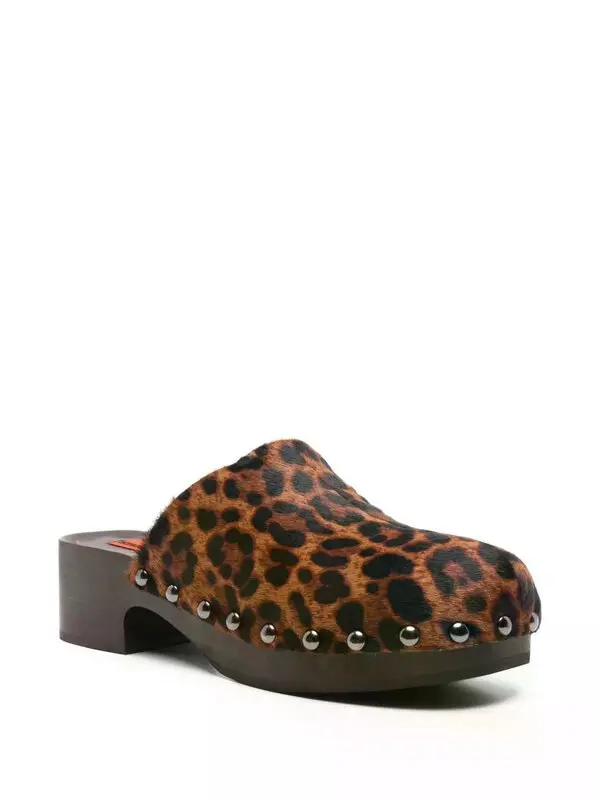 SIMONMILLER Leopard-print Heeled Mules