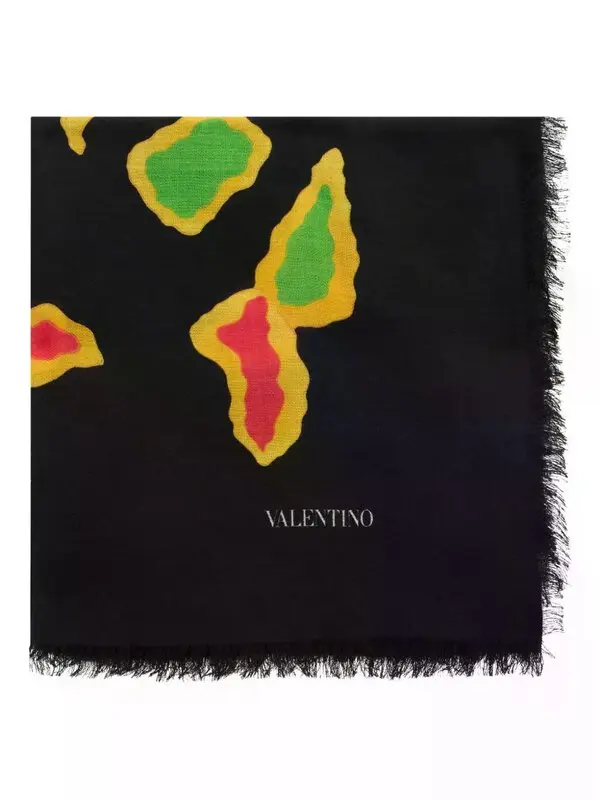 Valentino Garavani Fringe-detail Scarf - Black