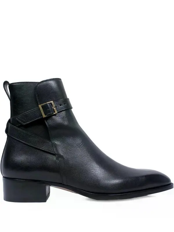 TOM FORD Strap-detail Ankle Boots - Black