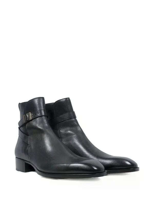 TOM FORD Strap-detail Ankle Boots - Black