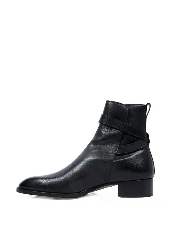 TOM FORD Strap-detail Ankle Boots - Black