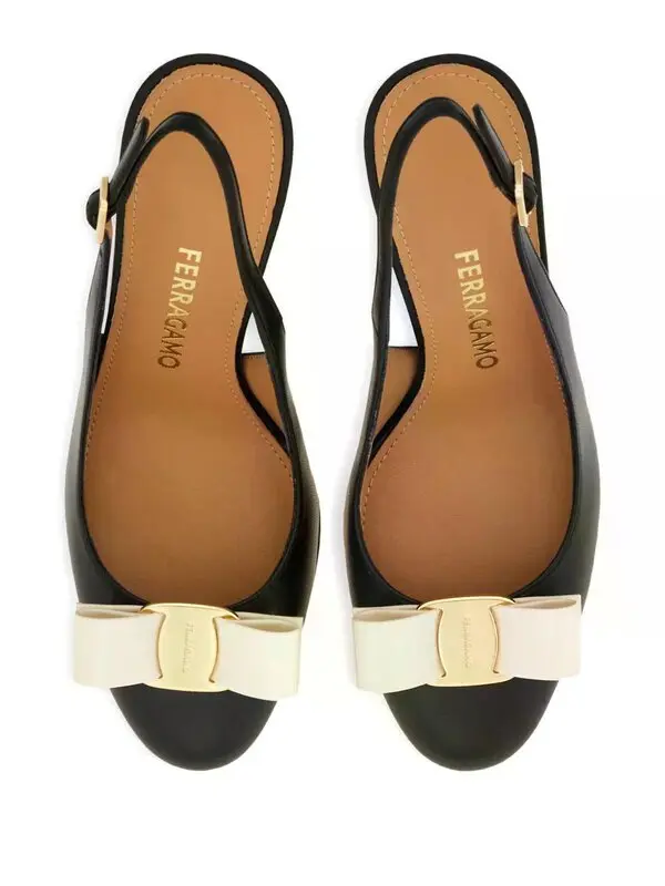 FERRAGAMO 90mm Bow Slingback Pumps