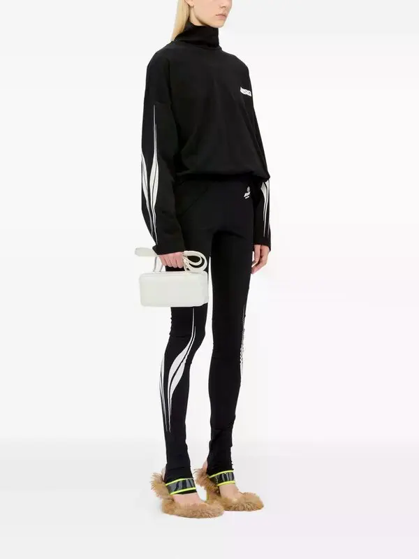 MSGM Logo-print Turtleneck T-shirt