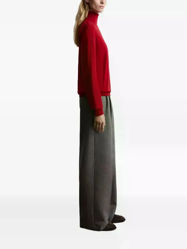 12 STOREEZ Merino Turtleneck Sweater - Red