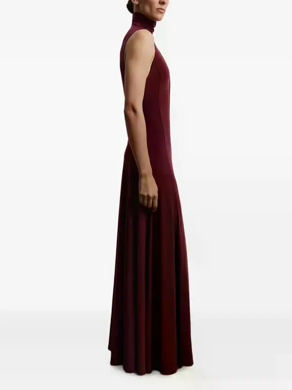 12 STOREEZ Roll-neck Maxi Dress - Red