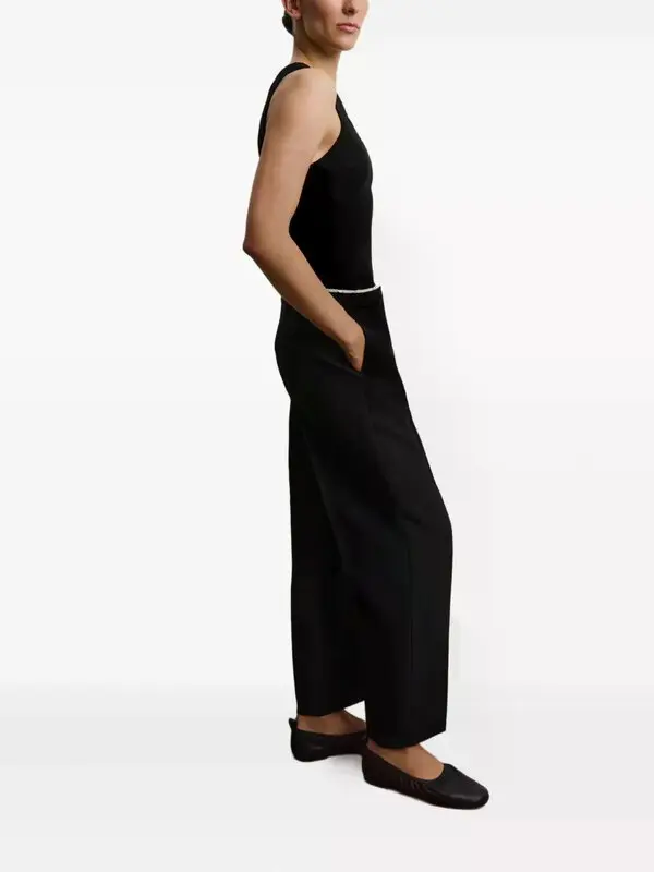 12 STOREEZ Ribbed Tank Top - Black