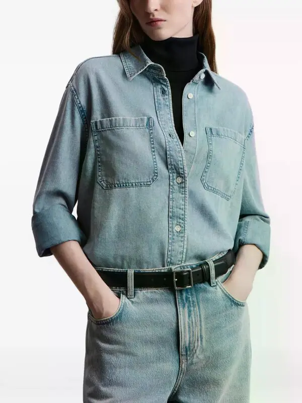 12 STOREEZ Denim Pocket Shirt