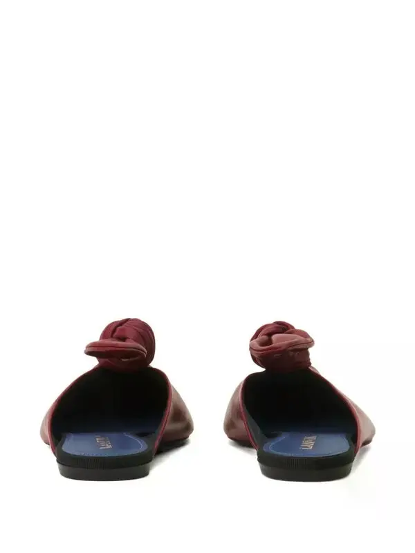 LANVIN Knotted Pointed-toe Mules - Red