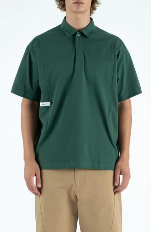 STUDENTS Future Oversize Cotton Blend Polo - Forest