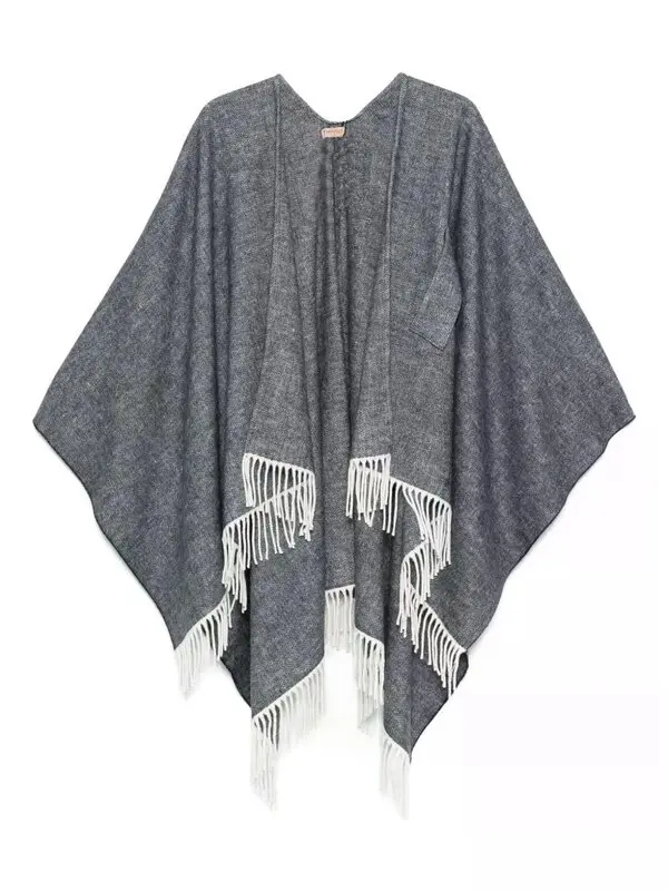 TWINSET Fringed Poncho