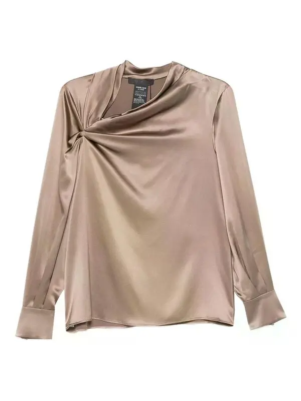 Max Mara Silk-satin Blouse - 002 Neutro