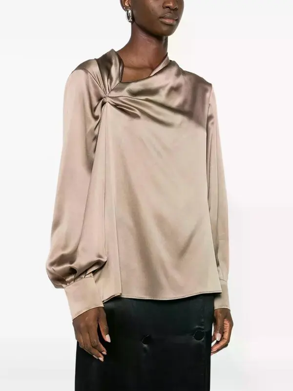 Max Mara Silk-satin Blouse - 002 Neutro