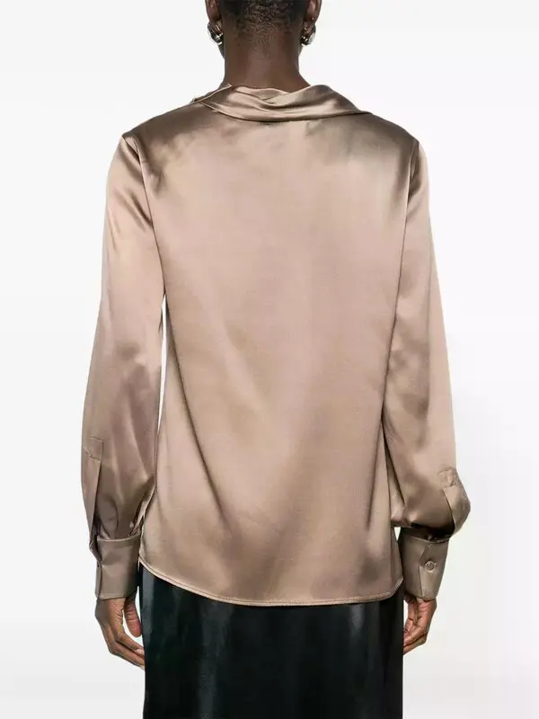 Max Mara Silk-satin Blouse - 002 Neutro