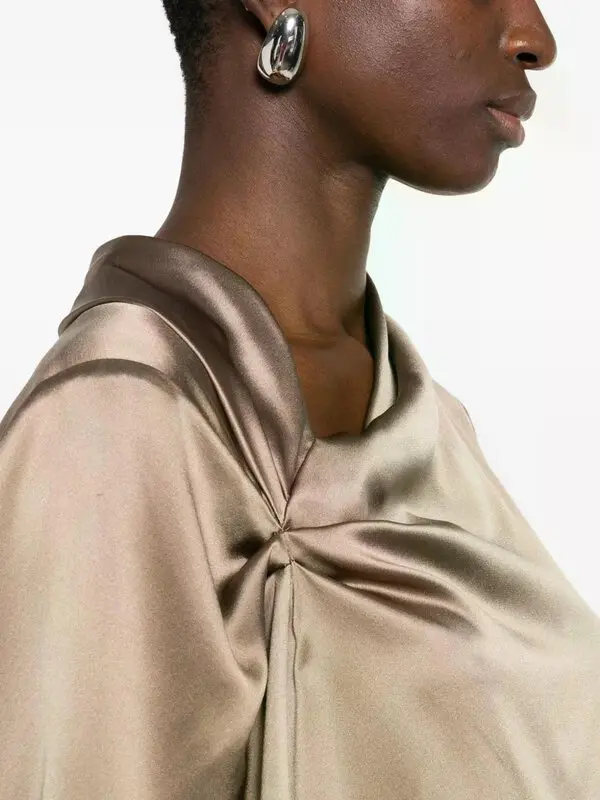 Max Mara Silk-satin Blouse - 002 Neutro