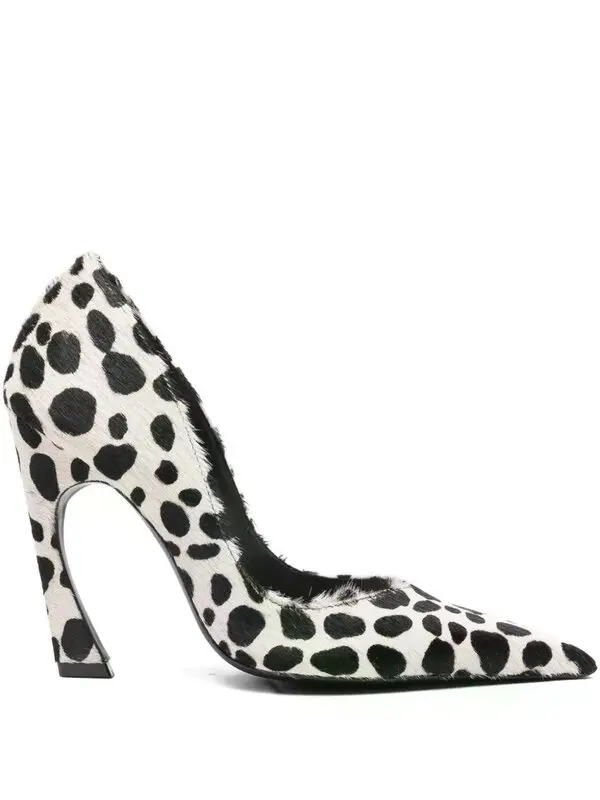 Schutz Lexi Dalmatian-print Pumps - White