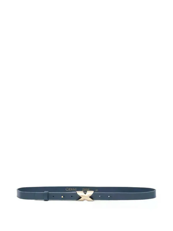 GENNY Twisted Leather Belt - Black
