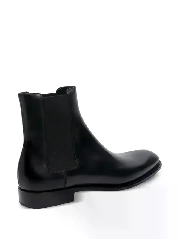 Saint Laurent 25mm Adrien Round-toe Slip-on Boots