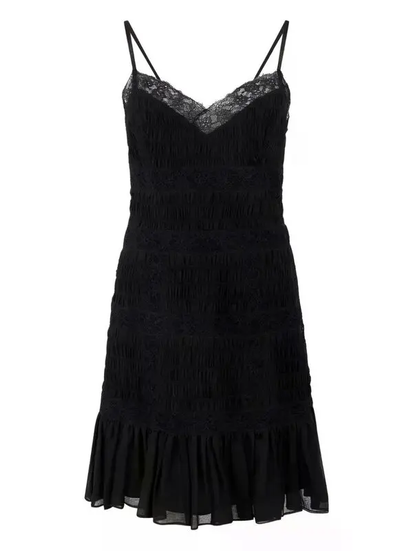 Buy Valentino Garavani Lace-trim Ruffled Dress - Black At 76% Off |  Editorialist