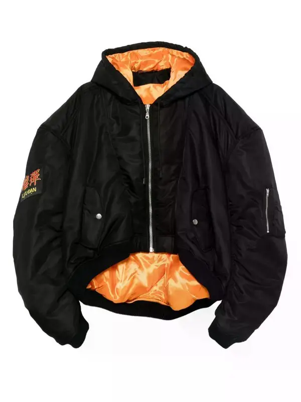 LỰU ĐẠN Hooded Bomber Jacket