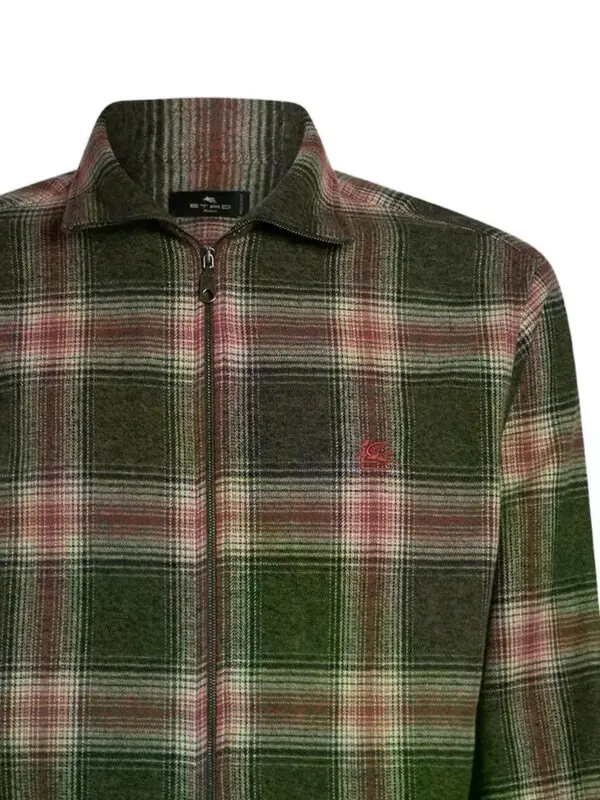 Etro Check Zip-up Shirt