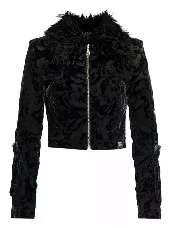 Versace Jacket With Fur Collar