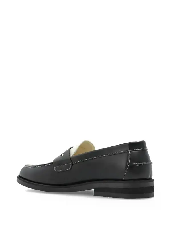 DUKE + DEXTER Wilde Penny Loafers - Black