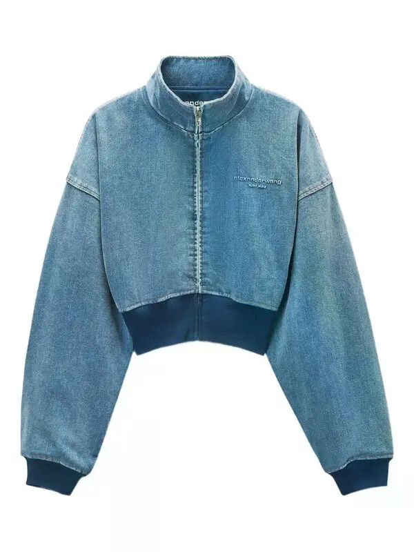 Alexander Wang Stand-collar Denim Jacket - Blue