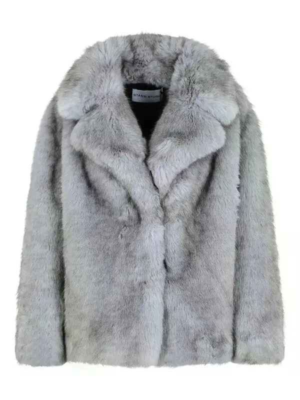 STAND STUDIO Valentina Faux-fur Jacket - Grey