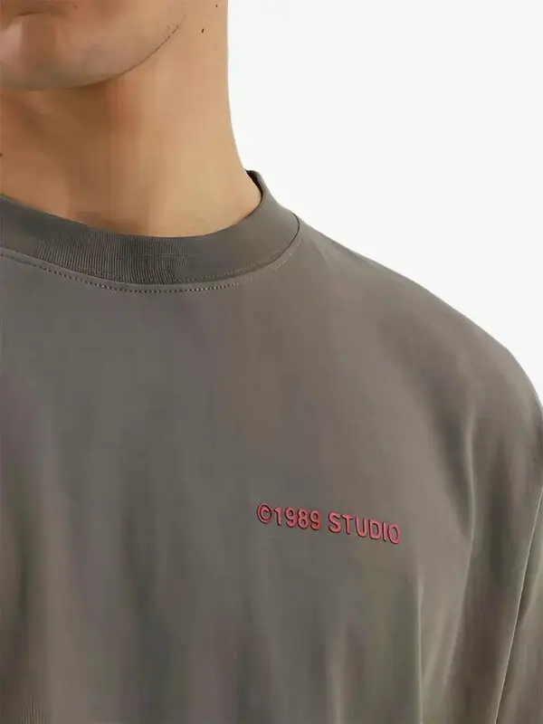1989 STUDIO Party Crew-neck Short-sleeve T-shirt - Grey