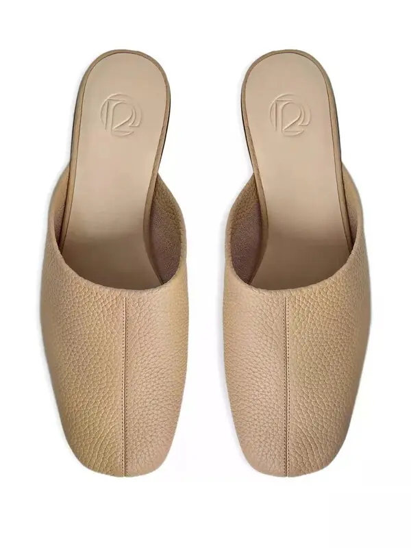 12 STOREEZ Leather Mules - Neutrals