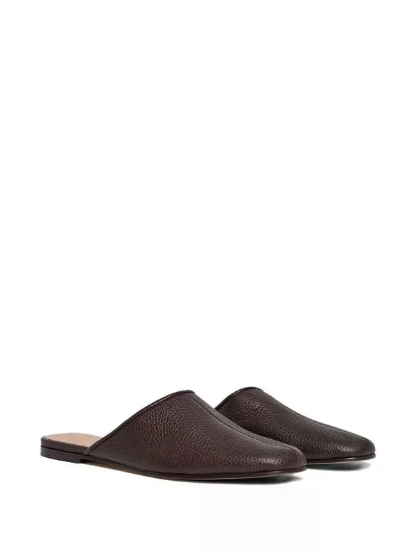 12 STOREEZ Pebbled-leather Mules