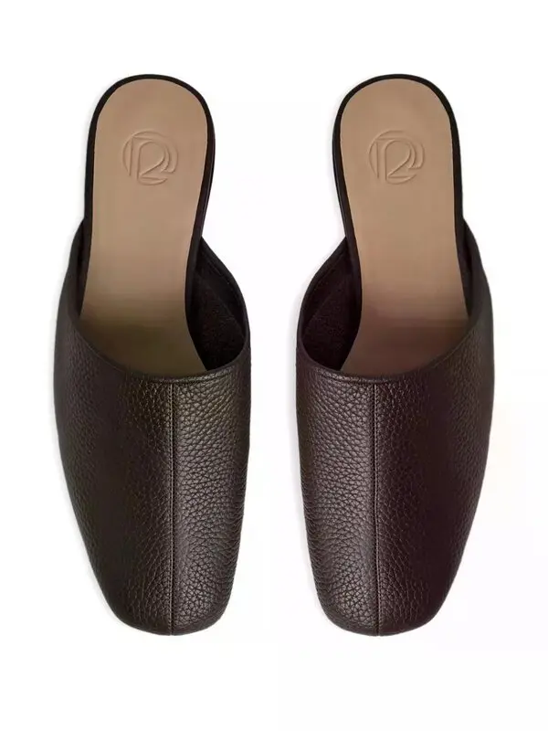 12 STOREEZ Pebbled-leather Mules