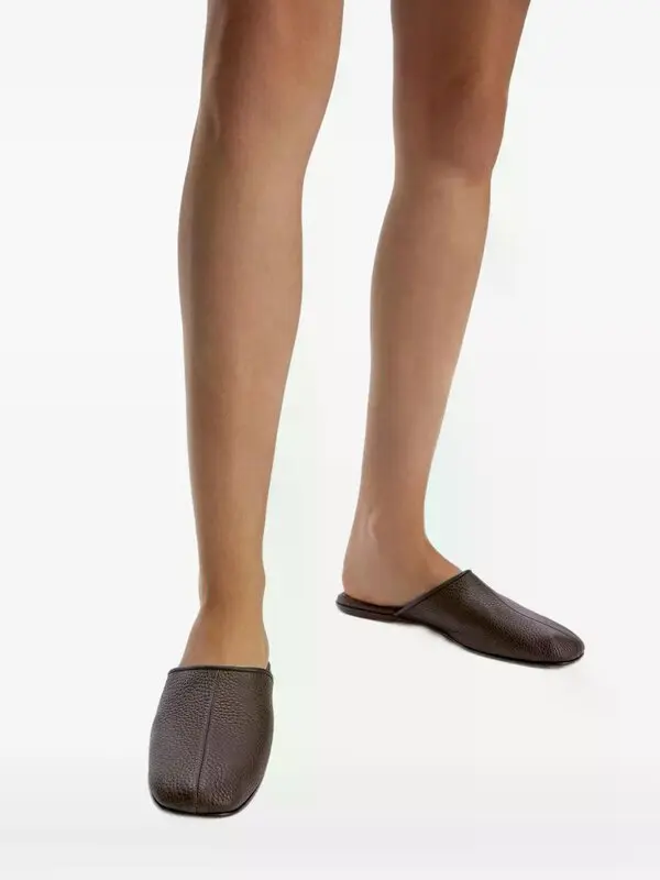 12 STOREEZ Pebbled-leather Mules