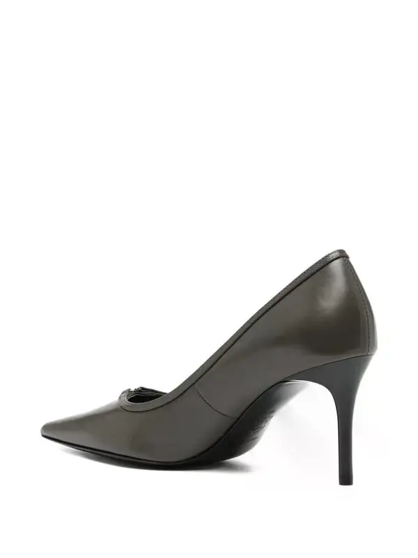 Tory Burch 80mm Logo-plaque Pumps - Grey