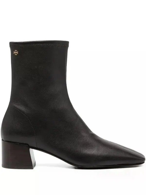 Tory Burch 45mm Logo-plaque Boots - Black