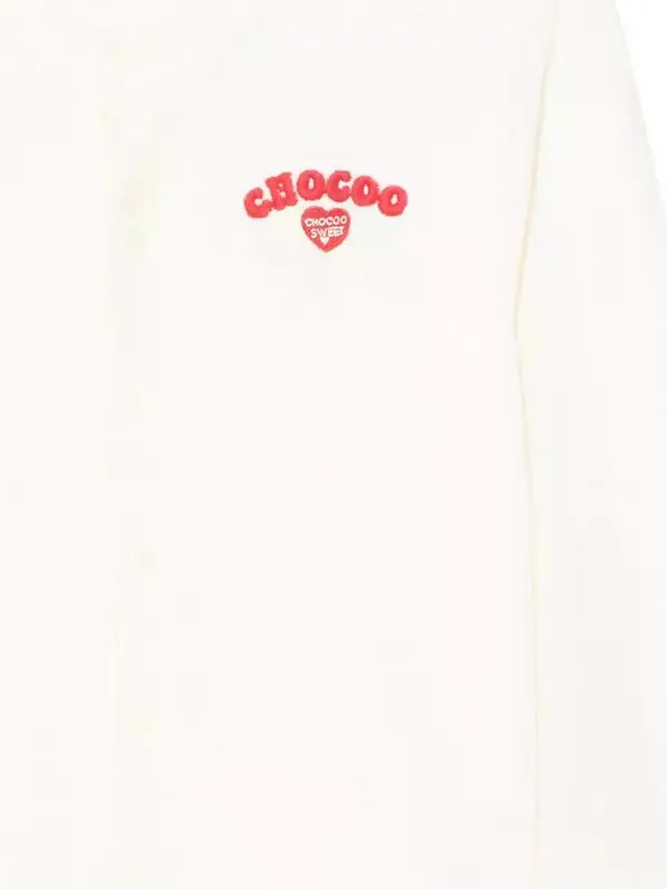 CHOCOOLATE Logo-embroidered Cardigan - Neutrals