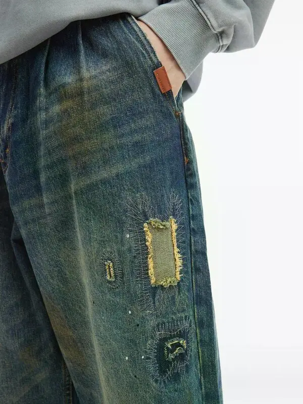 AFTERMATHS Patchwork Straight Jeans