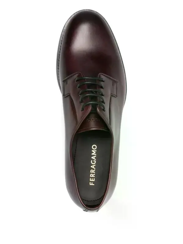 FERRAGAMO Lace-up Derby Shoes - Burdeos