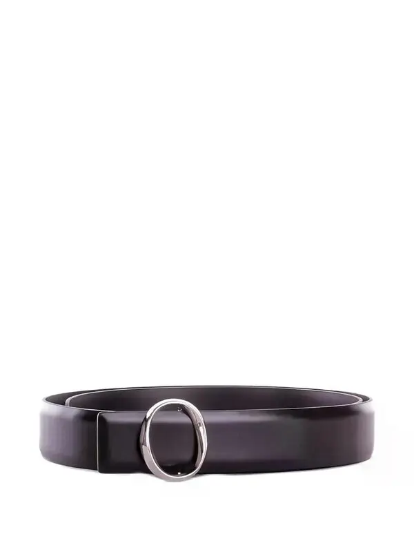 ORTIGNI Buckle-fastening Leather Belt - Black
