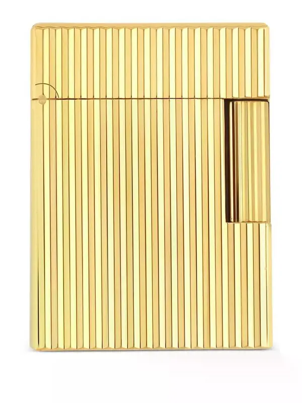 S.t. Dupont Ligne 2 Striped Lighter - Gold