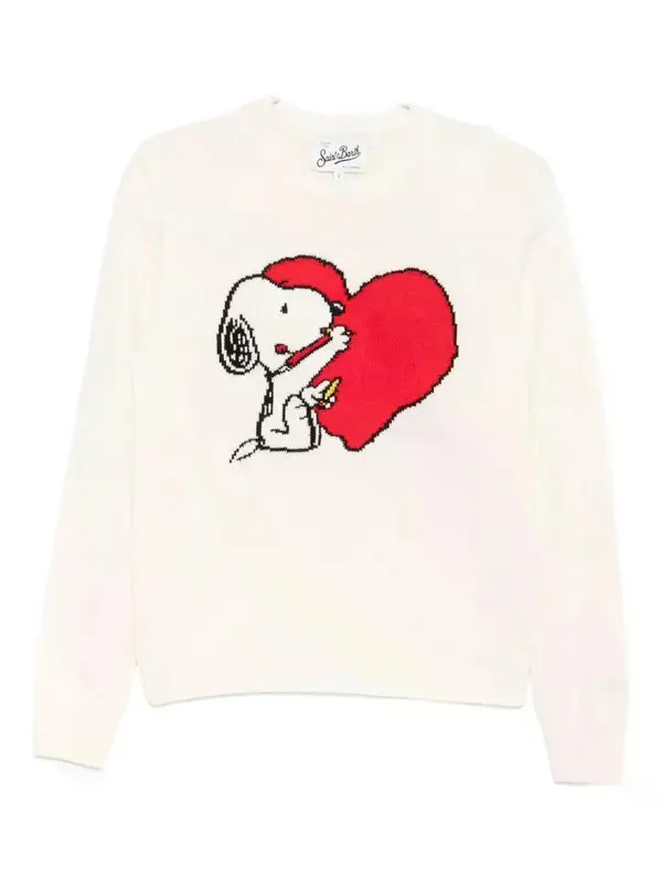MC2 SAINT BARTH Snoopy Motif Sweater - White