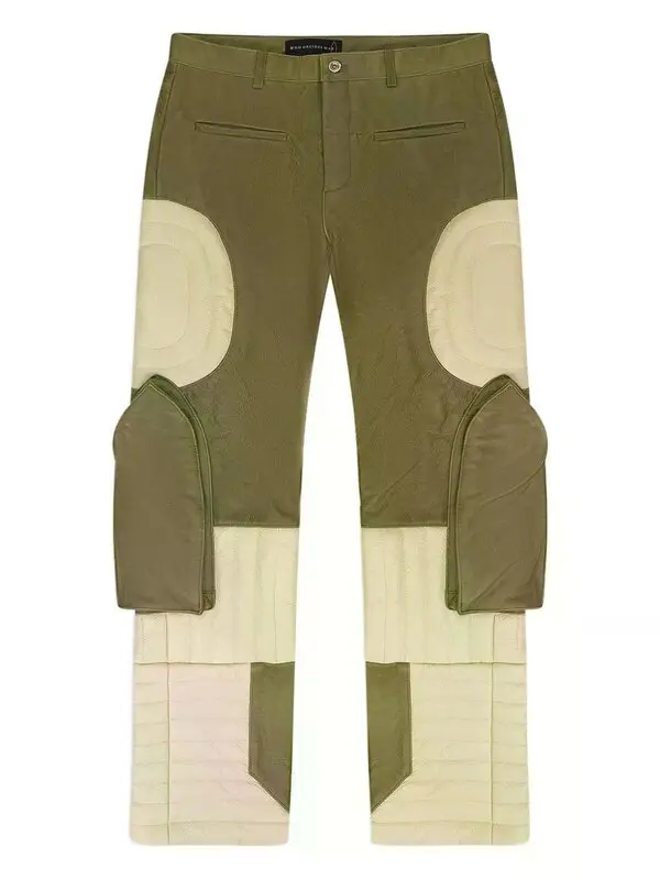 WHO DECIDES WAR BY EV BRAVADO Raised Window Leather Trousers - Green