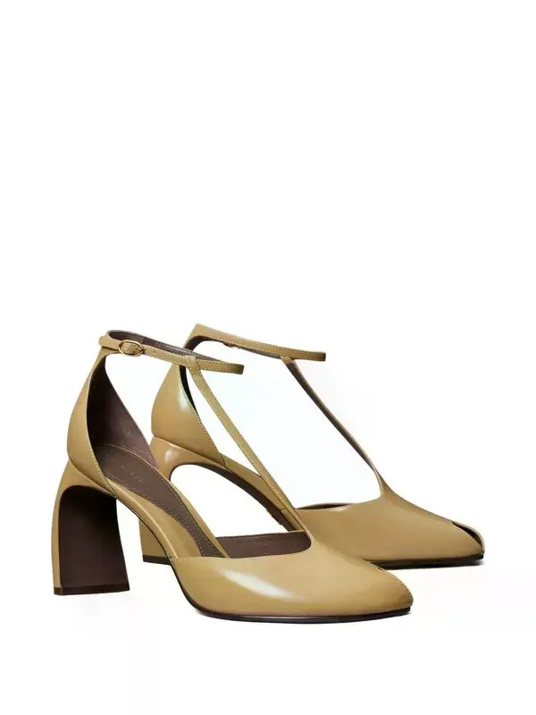 Tory Burch T-strap Heeled Pumps - Brown